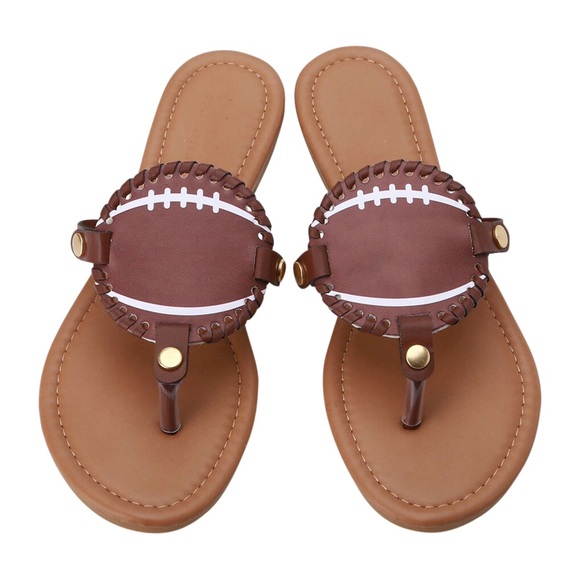 Shoes | New Football Sports Mom Fan Sandals | Poshmark